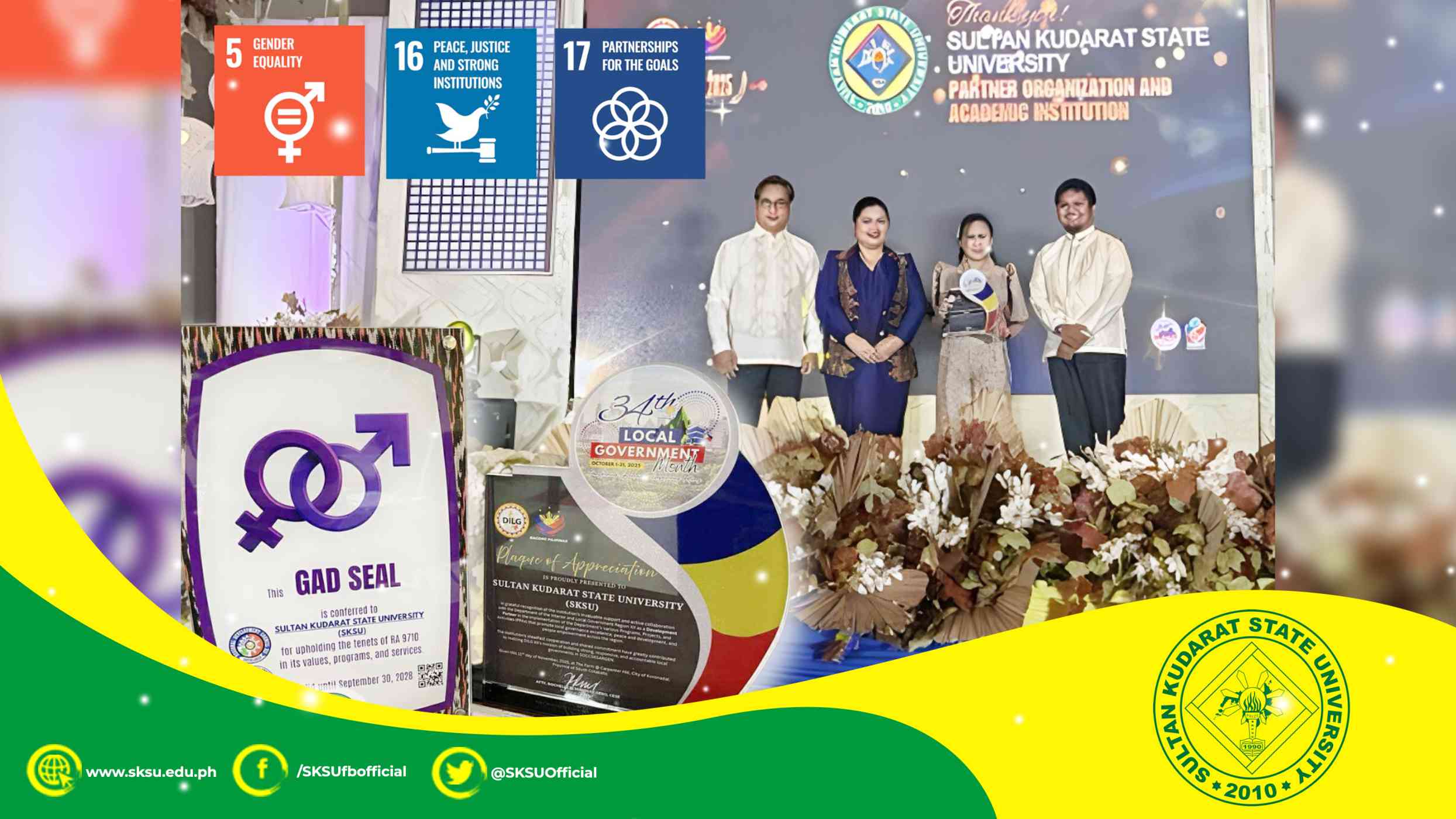 SKSU Receives Dual Recognition for Governance Partnership and Gender ...